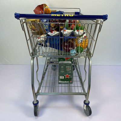Metal Convenience Store Grocery Shopping Trolley 135L CE Certificate