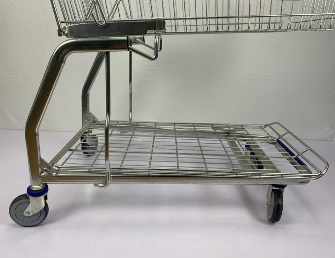 Metal Convenience Store Grocery Shopping Trolley 135L CE Certificate