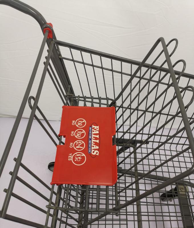 American Style 125L Steel Shopping Cart With 4" PU Wheels Large Metal ...