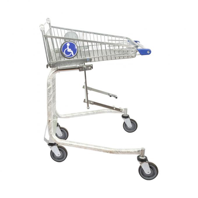 Disabled Metal Shopping Trolley Handicapped Carts With Escalator Castor