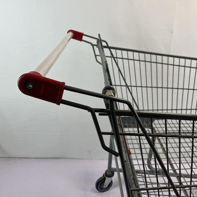Powder Coating 300L Supermarket Shopping Trolley American Style